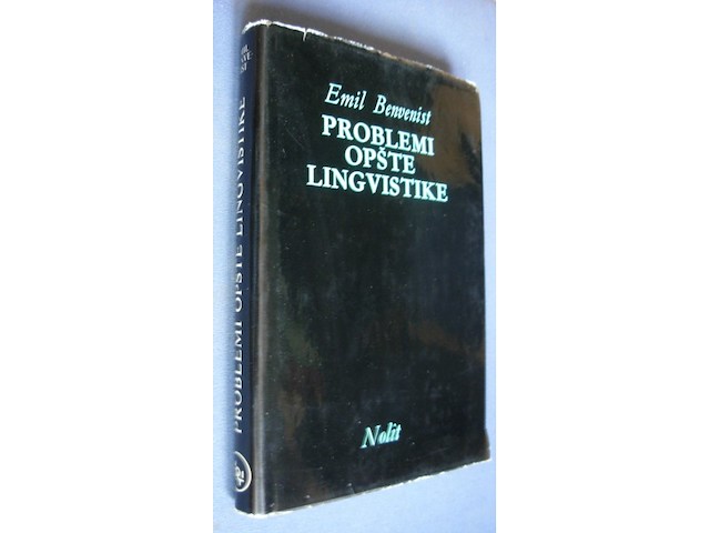 PROBLEMI OPŠTE LINGVISTIKE - Emil Benvenist