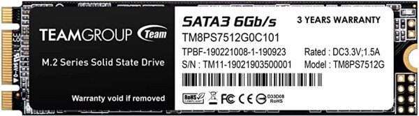 TeamGroup M.2 2280 256GB MS30 NGFF SSD SATA3 530/430MB/s TM8PS7512G0C101