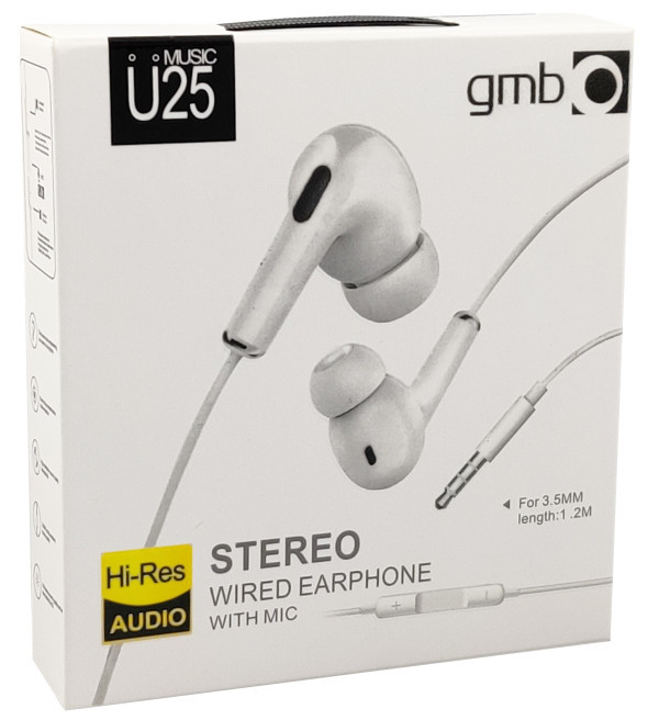BHP-U25 Gembird MP3 slusalice sa mikrofonom + volume kontrol (1x3,5mm) ANC