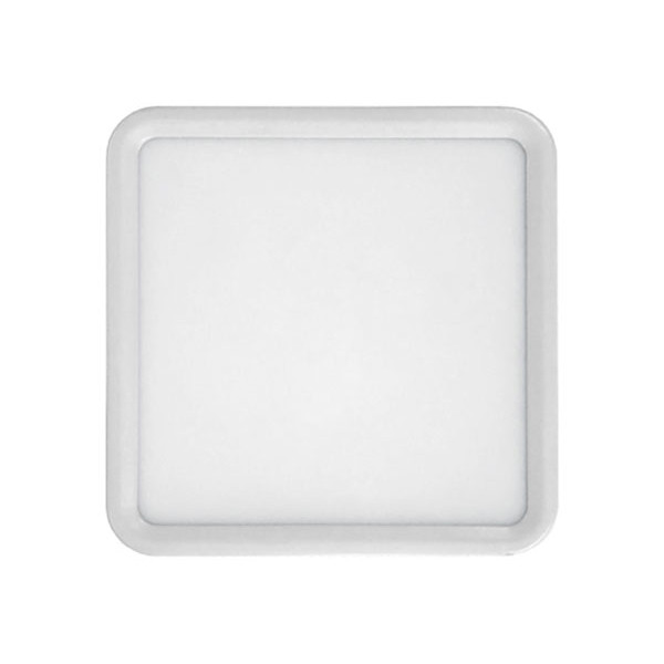 Nadgradni cetvrtasti led panel 18W, Aluminum+glass+PS diffuser, 212*212*28mm, Ra80, IP20