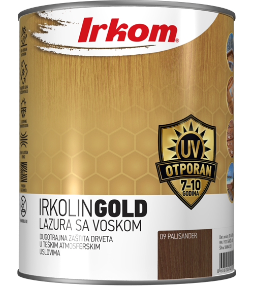 Irkolin Gold - LAZURA ZA DRVO sa voskom