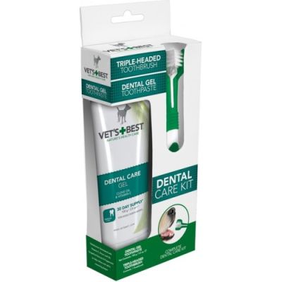 Vet's Best Dental Komplet za Pse Četkica i Gel za Zube 100g