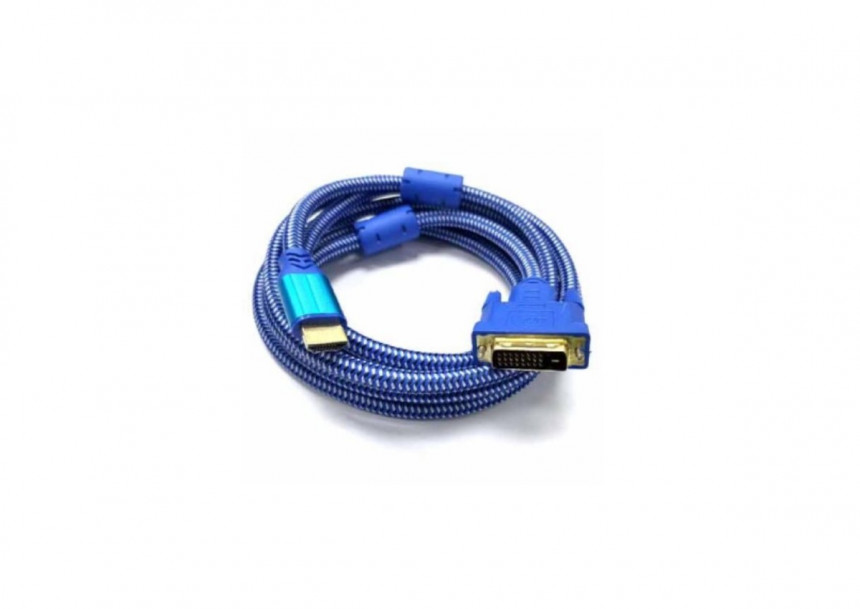 Kabl HDMI na DVI(24+1) 1.5m (m/m) plavi