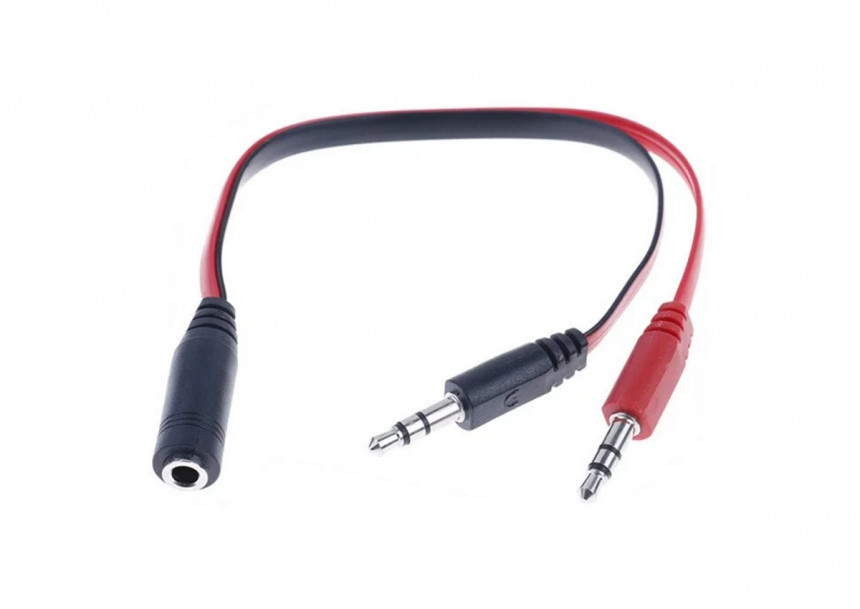 Adapter Audio 3.5mm stereo jack (M) na 2x3.5mm stereo jack (2xM)