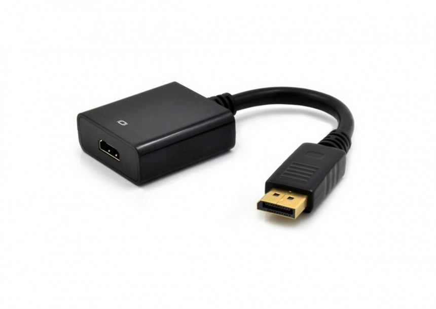 Adapter DisplayPort (M) - HDMI (F) crni