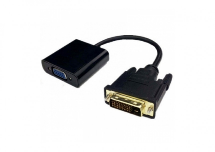 Adapter E-Green DVI-D Dual Link (M) - VGA (F) crni
