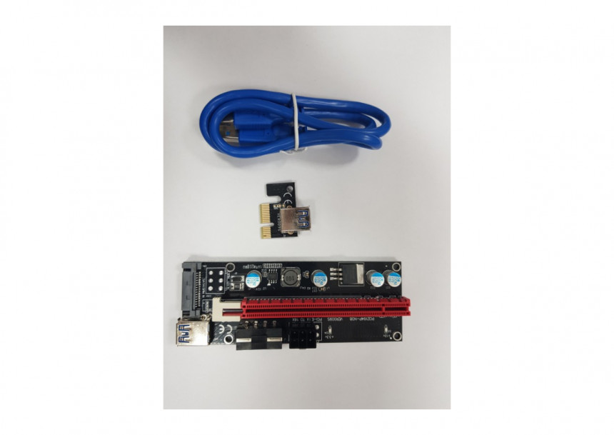 Adapter NoNAME USB Riser/Extender 3 konektora 009s