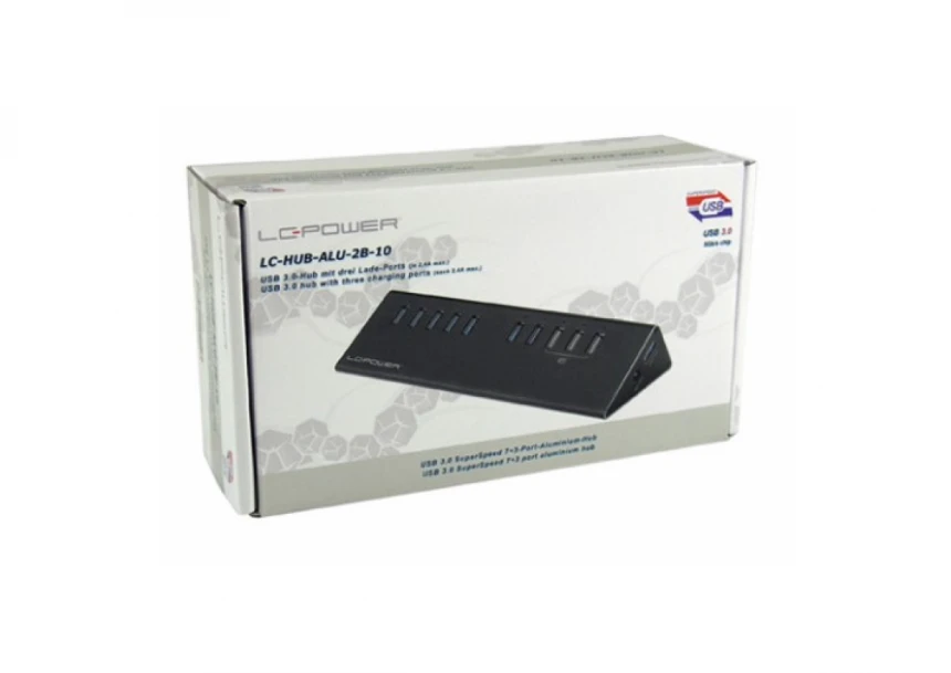 USB LC Power LC-HUB-ALU-2B-10 HUB 7+3port USB3.0 Aluminium