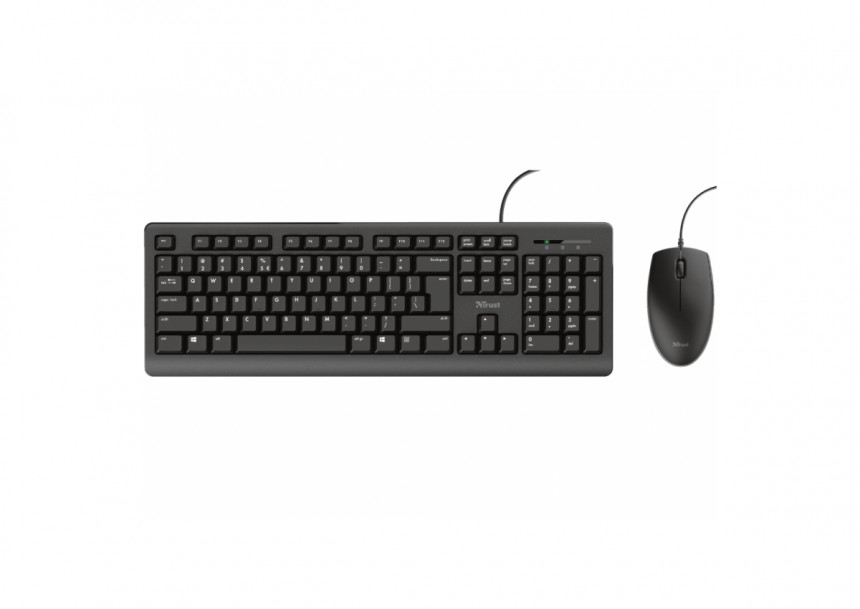 Tastatura+miš TRUST Primo žični set/SRB/crna