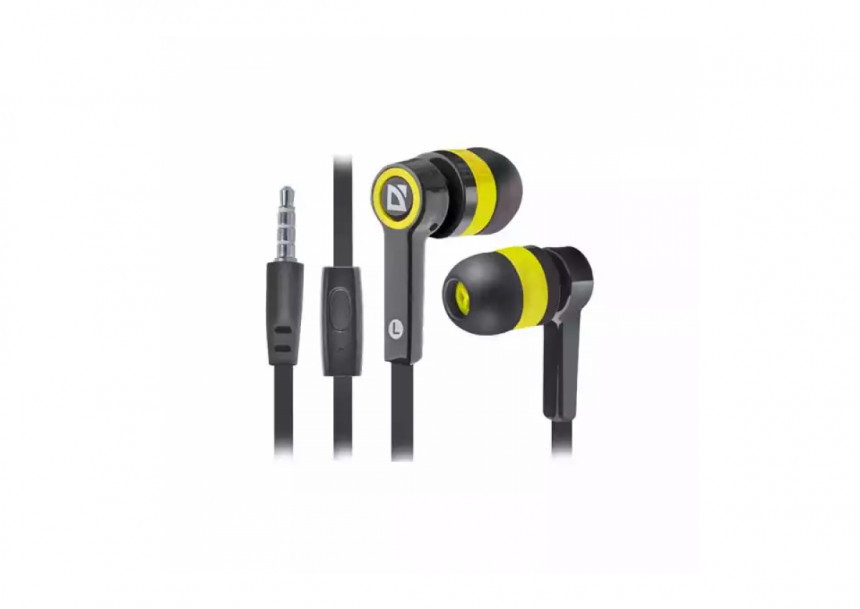 Slušalice bubice sa mikrofonom Defender Pulse 420, crno žute