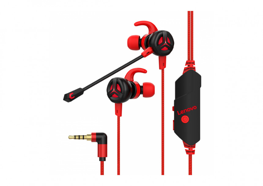 Lenovo HS-10 Surround 7.1 Gaming Headset, Red