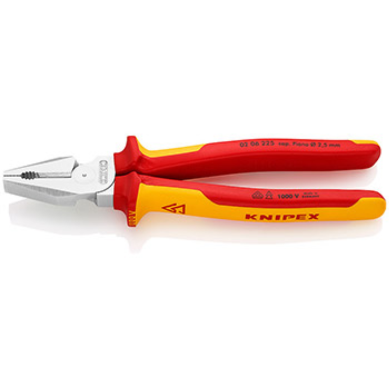 Knipex – Kombinovana klešta izolovana 1000V VDE 225mm – 02 06 225