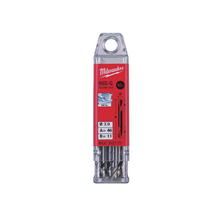 Milwaukee Set burgija za metal, dvostrana, HSS-G, 3 x 11/46 mm, 10 kom, 4932352223