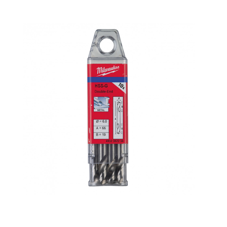 Milwaukee Set burgija za metal, dvostrana, HSS-G, 5 x 18/62 mm, 10 kom, 4932352232