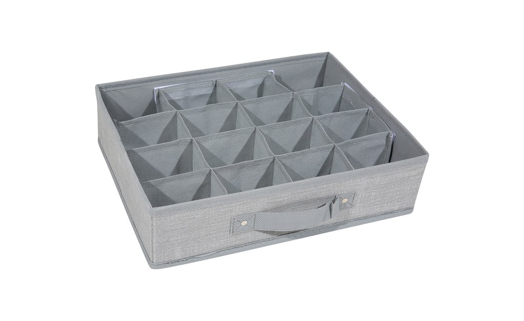 Organizator sa 16 pregrada Juliette 35x27cm sivi