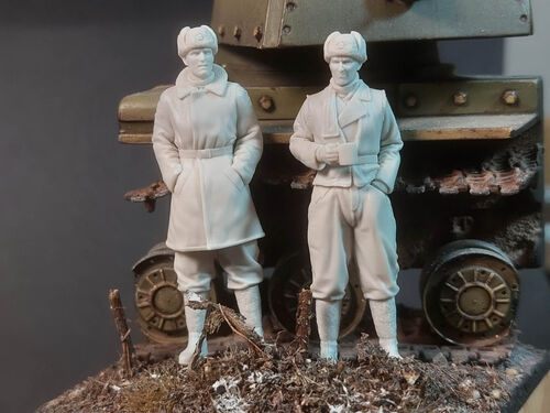 PanzerArt FI35-183 German Tank Officers In Winter Coat Set