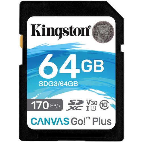 Kingston 64GB SDXC Canvas Go Plus memorijska kartica | SDG3/64GB