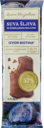 Znam šta jedem
SUVA ŠLJIVA SA ČOKOLADNIM PRELIVOM - desert, 90 g