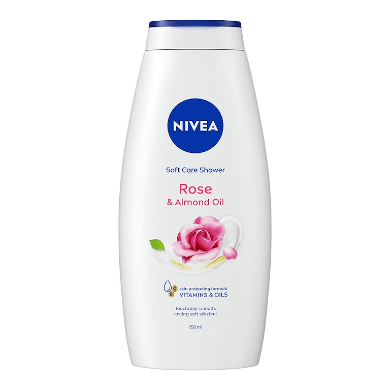 Nivea gel tuš care&roses cream 750ml nivea