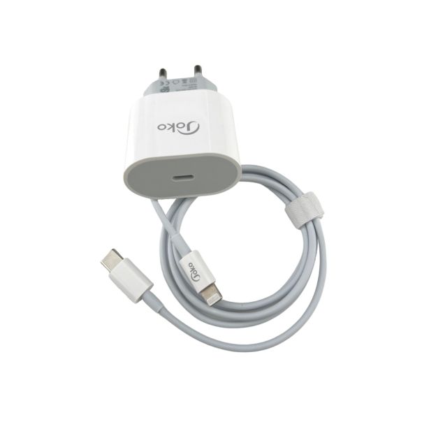 JOKO Punjač USB Type C, 20W + Lighting kabl, JK78, 1m