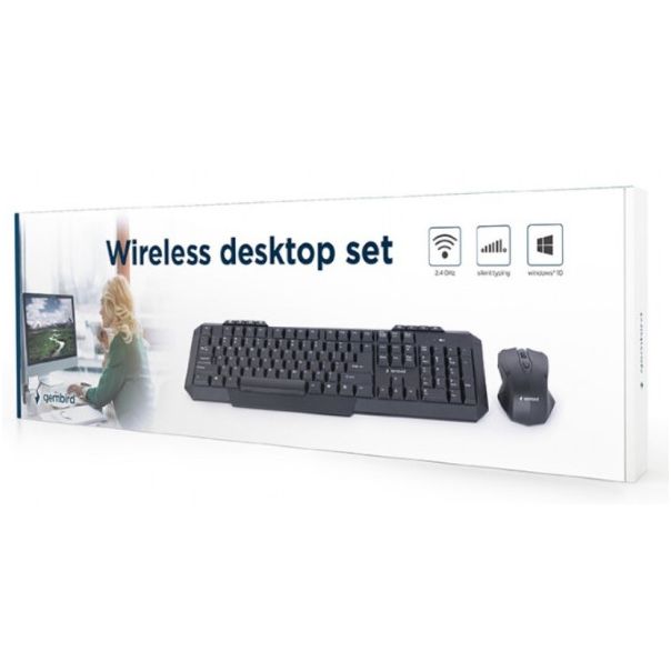 GEMBIRD KBS-WM-02 Gejmerska tastatura US + bezicni mis USB