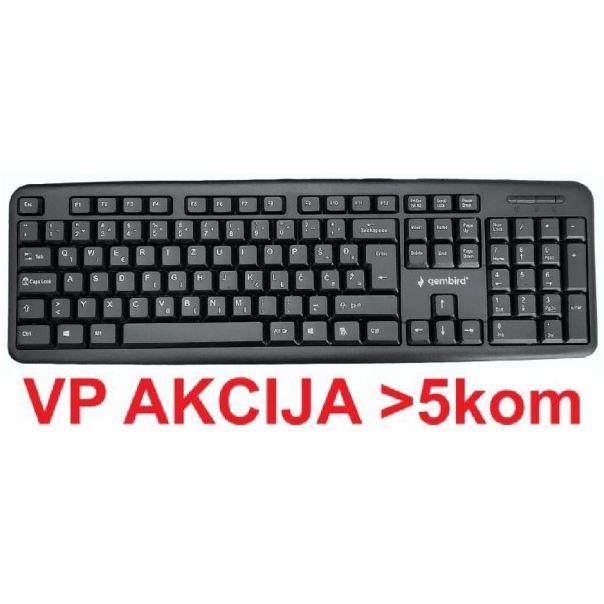 GEMBIRD KB-U-103-YU ** Standardna tastatura SRB (YU) layout black USB (446)