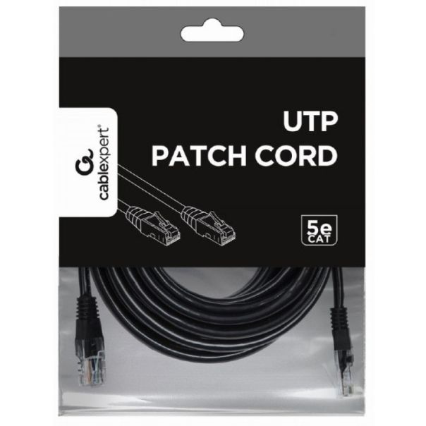 GEMBIRD PP12-7.5M/BK Mrezni kabl, CAT5e UTP Patch cord 7,5m black