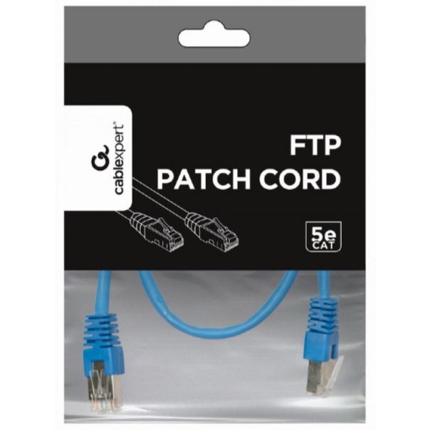 GEMBIRD PP22-0.5M/B Mrezni kabl FTP Cat5e Patch cord, 0.5m blue