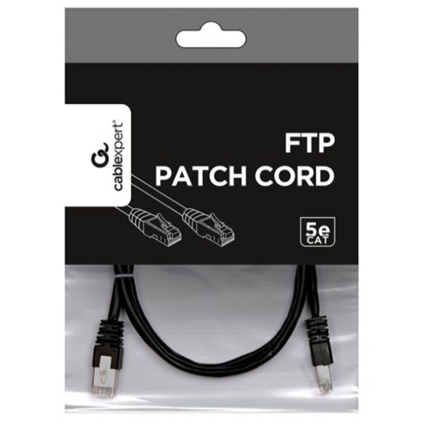 GEMBIRD PP22-0.5M/BK Mrezni kabl FTP Cat5e Patch cord, 0.5m black