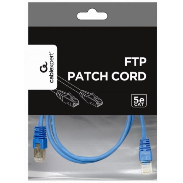 GEMBIRD PP22-1M/B Mrezni kabl FTP Cat5e Patch cord, 1m blue