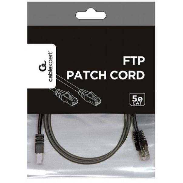 GEMBIRD PP22-1M/BK Mrezni kabl FTP Cat5e Patch cord, 1m black