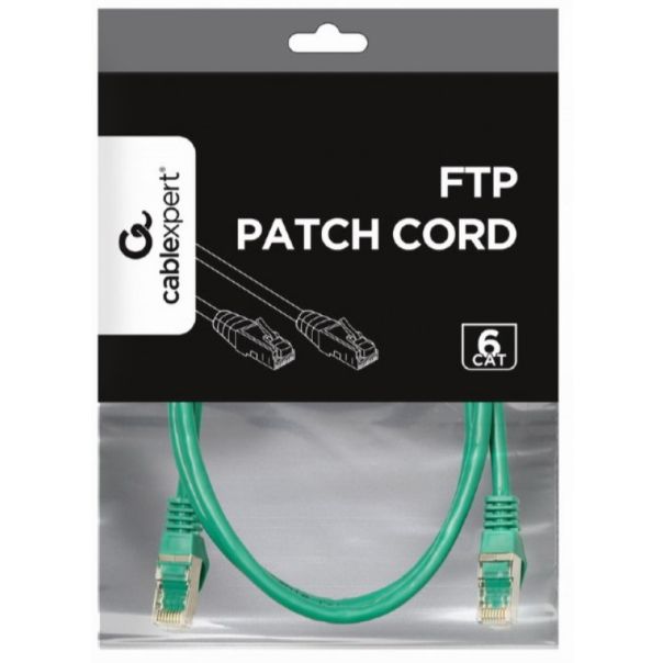 GEMBIRD PP6-3M/G Mrezni kabl, CAT6 FTP Patch cord 3m green