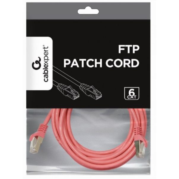 GEMBIRD PP6-3M/RO Mrezni kabl,CAT6 FTP Patch cord 3m pink