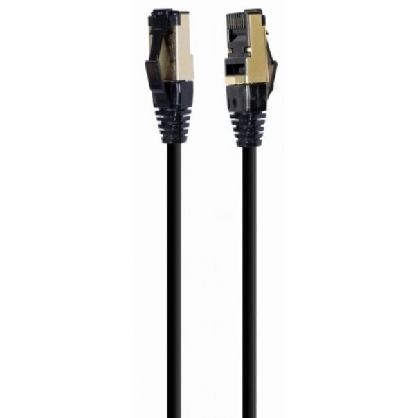GEMBIRD PP8-LSZHCU-BK-0.5M Mrezni kabl S/FTP Cat.8 LSZH patch cord, black 0.5m