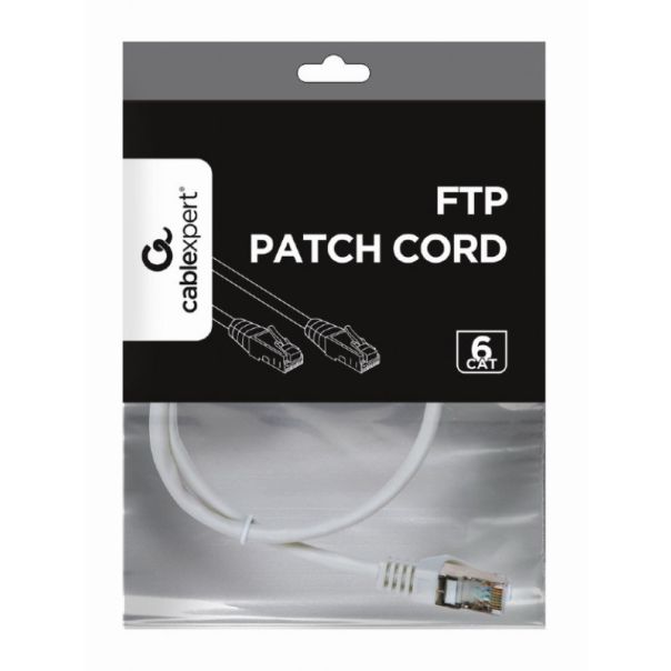 GEMBIRD PP6-3M/W Mrezni kabl, CAT6 FTP Patch cord 3m white