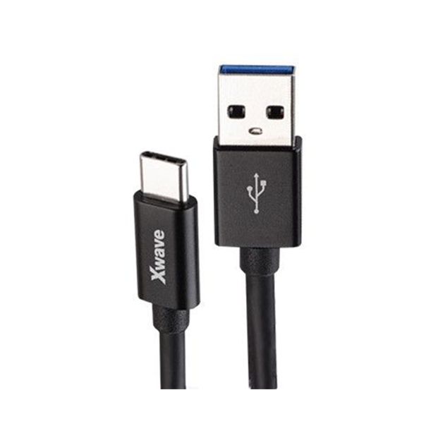 XWAVE Kabl USB Type C, 3A 1.2m, crna