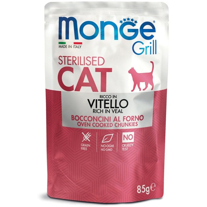 MONGE CAT GRILL SOS TELETINA ZA STERILISANE MAČKE 85G