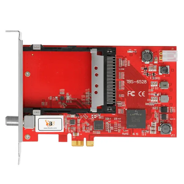 TBS PCIe kartica TBS6281SE DVB-T2/T/C TV Tjuner crvena