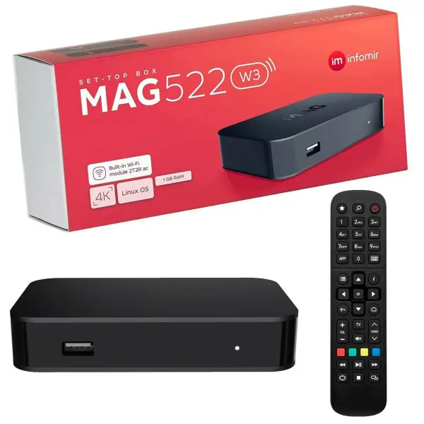 INFOMIR Set-top box IPTV MAG522W3 crni