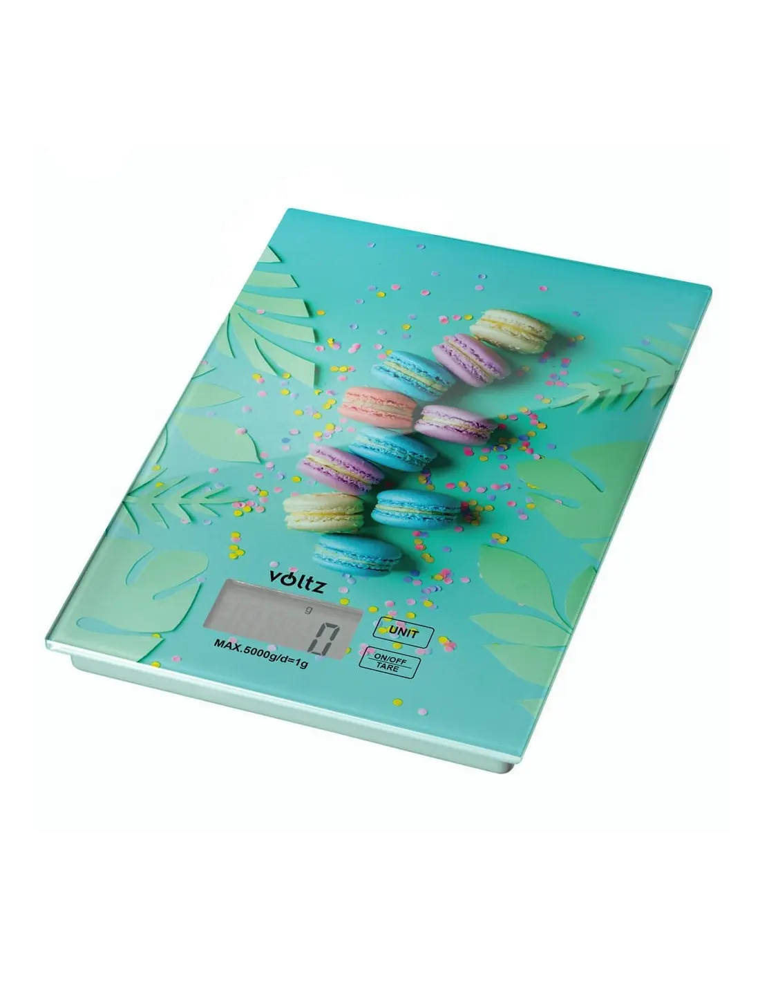 VOLTZ Digitalna kuhinjska vaga Deco Macaroons V51651E plava