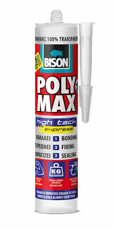 BISON Poly Max High Tack Transp Crt 300G 256918