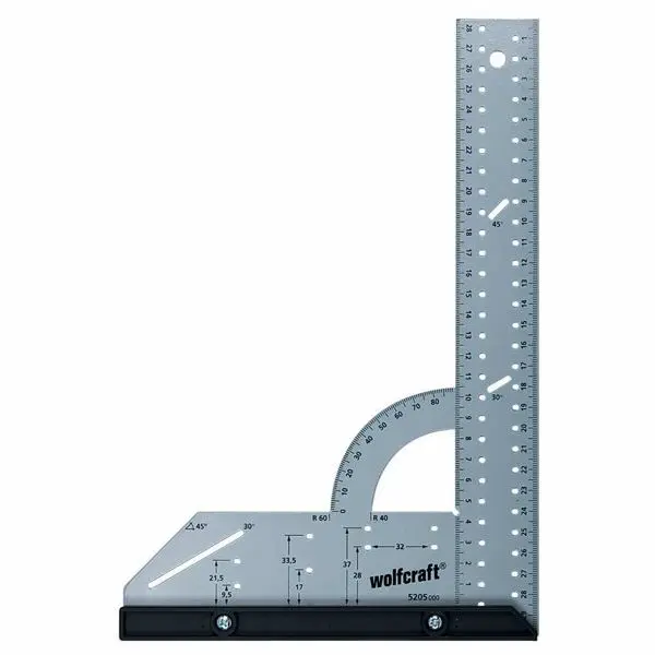 WOLFCRAFT Lenjir 300 mm Univerzalni ugaonik 5205000 srebrni