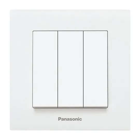 PANASONIC Prekidač običan trostruki vijčani Karre Plus 10A 250V WKTC0015-2WH EU4 beli