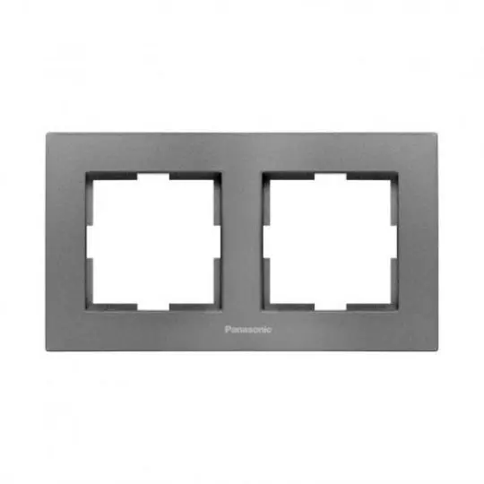 PANASONIC Okvir dvostruki horizontalni Karre Plus WKTF0802-2DG EU4 sivi
