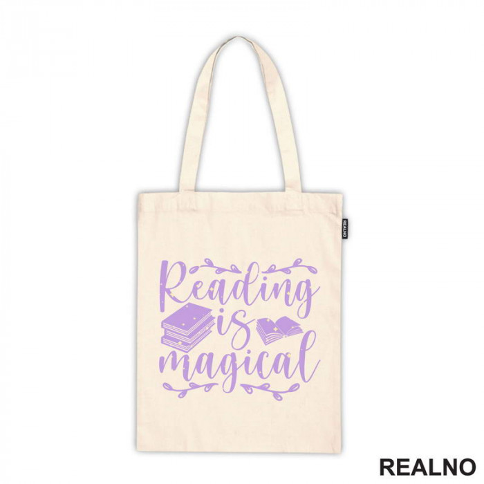 READING IS MAGICAL - PURPLE - BOOKS - ČITANJE - KNJIGE - CEGER