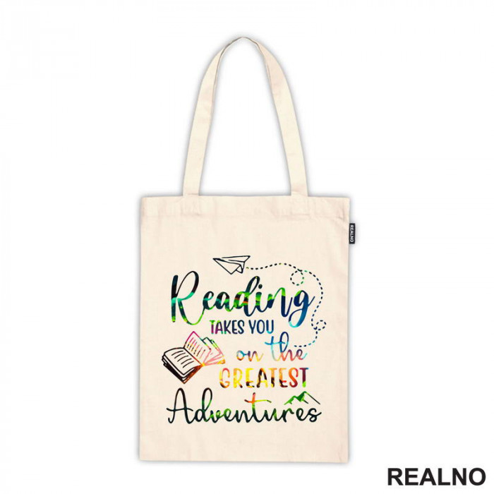 READING TAKES YOU ON THE GREATEST ADVENTURES - COLORS - BOOKS - ČITANJE - KNJIGE - CEGER