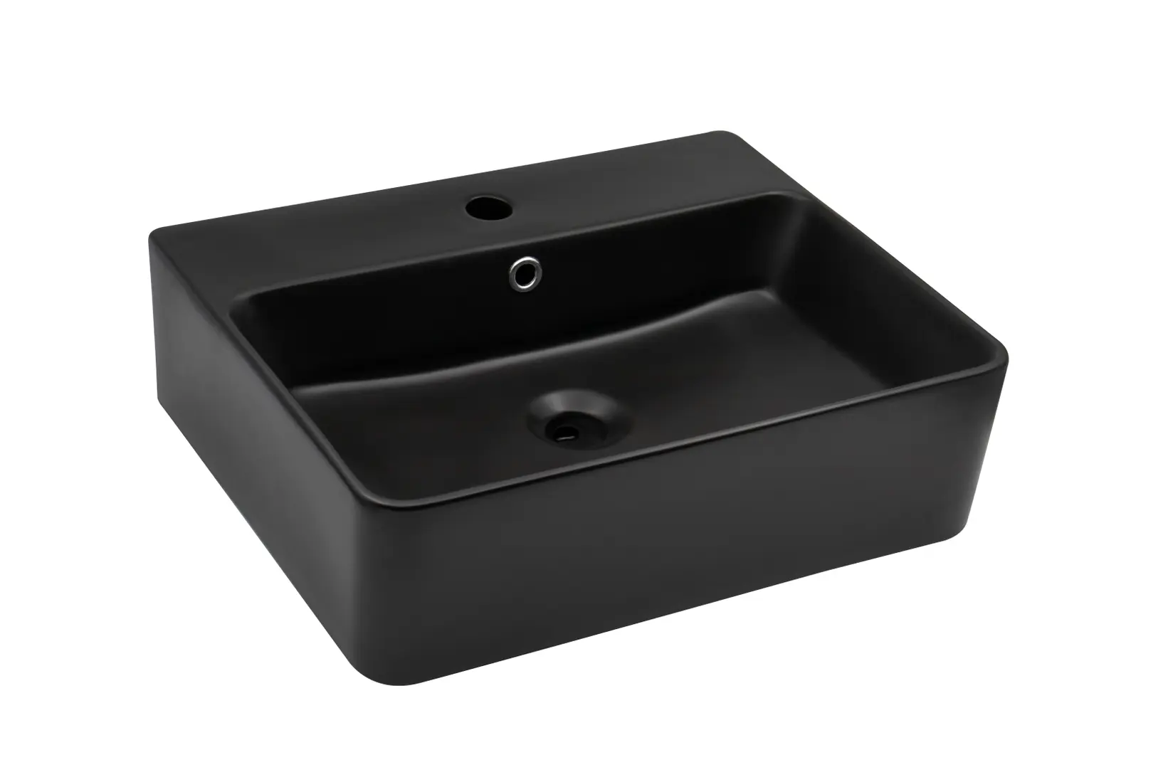 MINOTTI Nadgradni lavabo sa otvorom za slavinu 525x420x155 crni