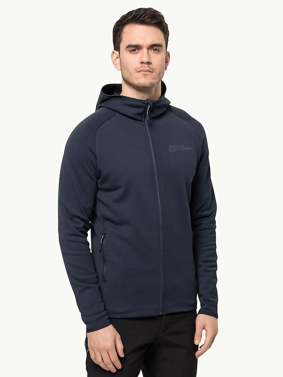 JACK WOLFSKIN Muški polar BAISELBERG HOODED FZ M Fleece teget