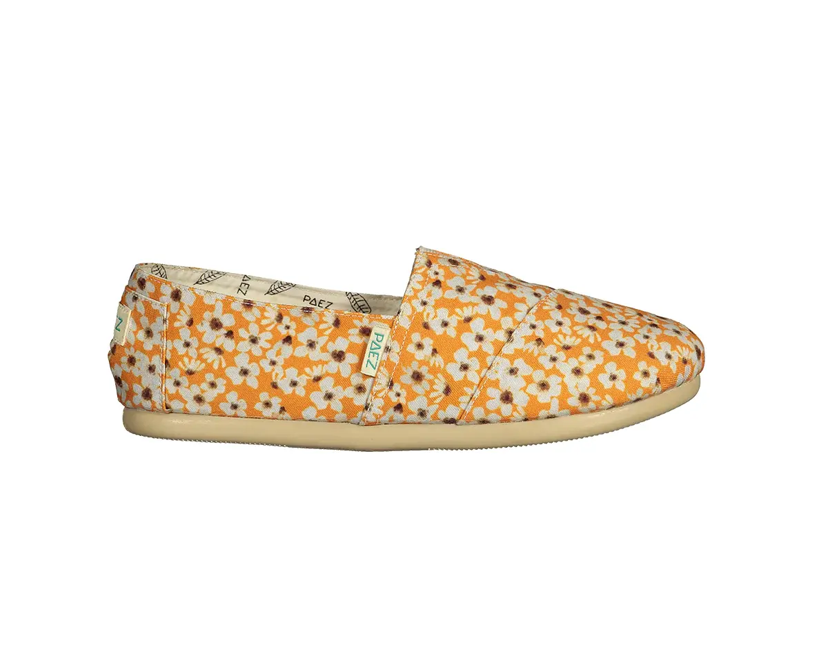 PAEZ Ženske espadrile CLASSIC PRINT FLOWER POWER CINNAMON narandžaste