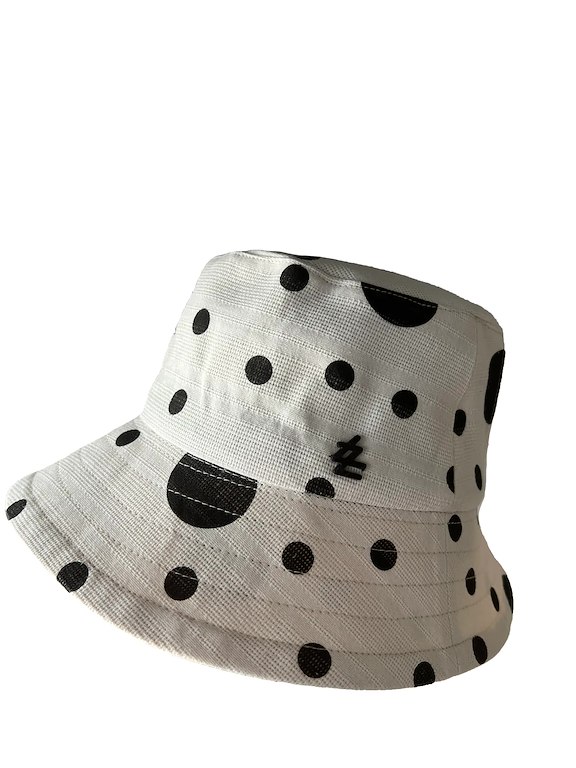 LA ZAR HATS Bucket hat šešir sa crnim tufnicama